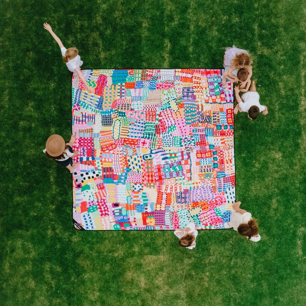 Cityscape Really Big Picnic Rug and Backpack Set | Picnic Season