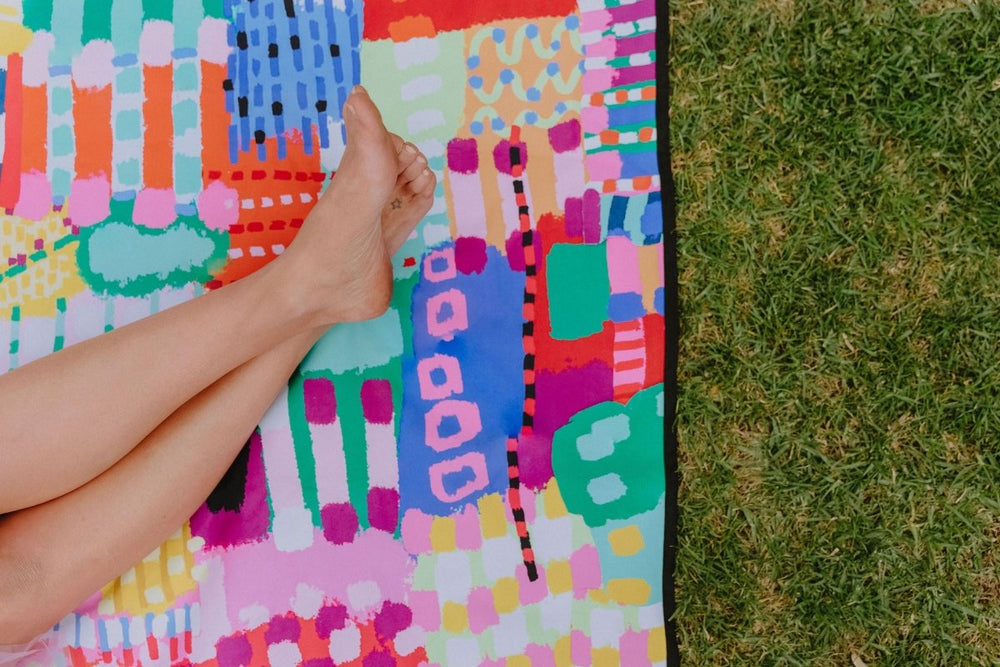 Cityscape Really Big Picnic Rug and Backpack Set | Picnic Season